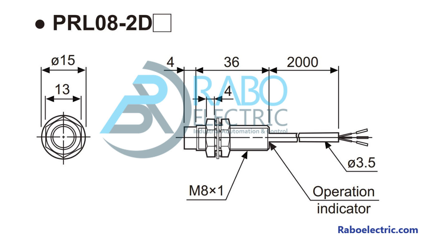 سنسور القایی PRL08-2DP آتونیکس - رابو الکتریک