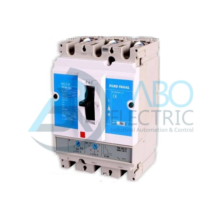 کلید اتوماتیک قابل تنظیم کمپکت ADJ پارس فانال 16 تا 630 آمپر 3 پل مدل PF3N - رابو الکتریک